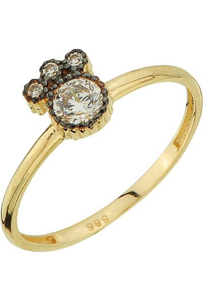 Goldium altın Elmas Görünümlü Yüzük