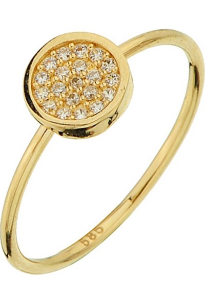 Goldium Altın Taşlı Tasarım Yüzük