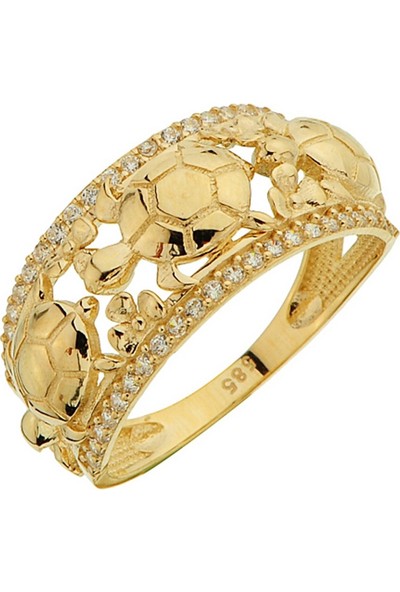 Goldium Altın Kaplumbağa Tasarım Yüzük