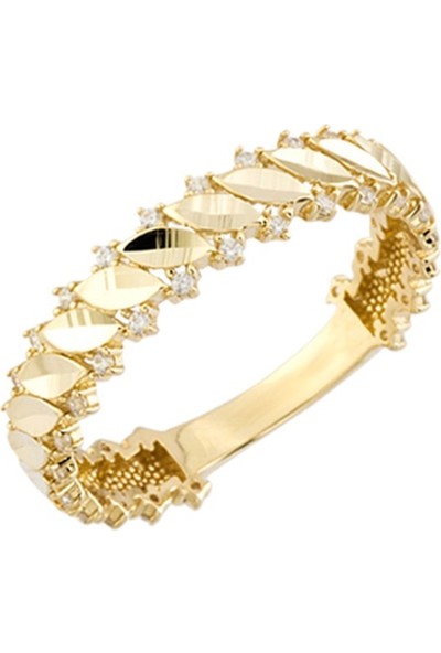 Goldium Altın Yaprak Yüzük