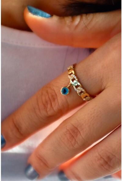 Goldium Altın Sallantılı Nazar Göz Bileklik