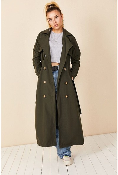 Volt Clothing Kadın Şal Yaka Düğmeli Trençkot Volt Clothing Kadın Şal Yaka Düğmeli Trençkot