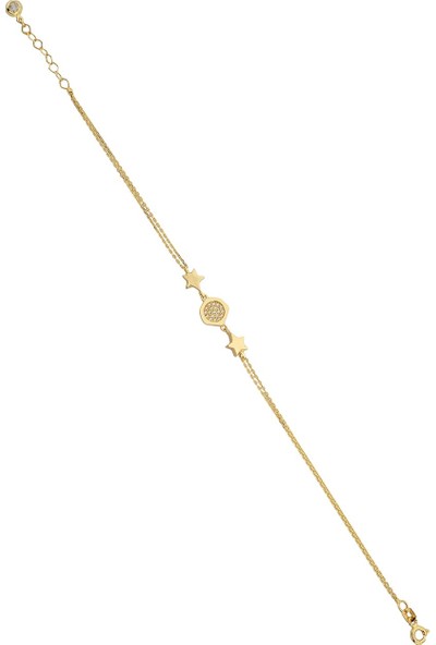 Goldium Altın Yıldızlı Tasarım Bileklik