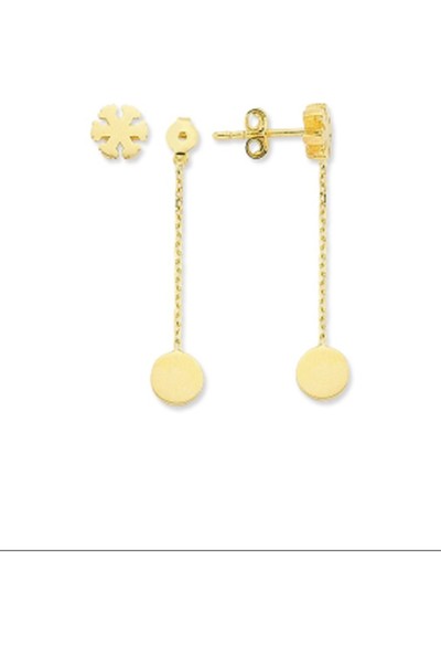 Goldium Altın Sallantılı Kar Tanesi Küpe