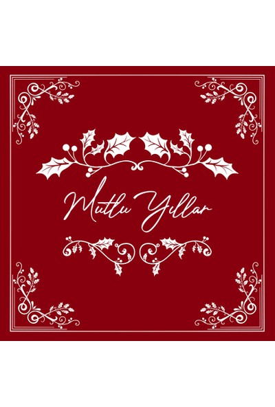 Tellgraf Yeni Yıl Teşekkür Kartı 5,5 x 5,5 cm 100'lü