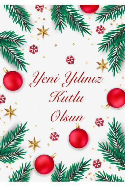 Tellgraf Yeni Yıl Teşekkür Kartı 5,5 x 8,5 cm 100'lü