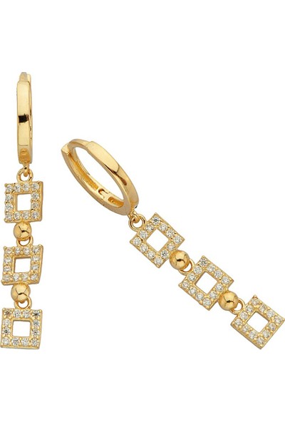 Goldium Altın Figürlü Halka Küpe