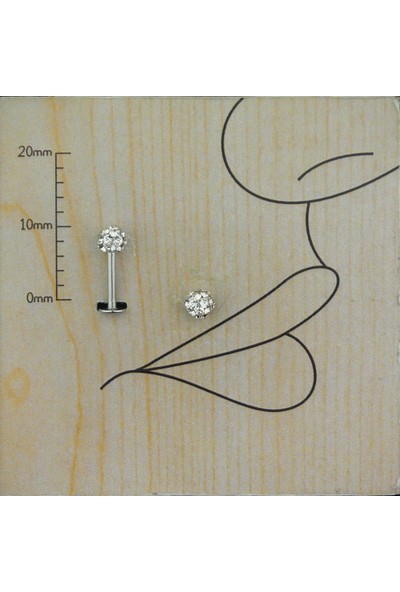 Takıdan Şambala Çelik Dudak Kıkırdak Tragus Piercing 8mm Takıdan Şambala Çelik Dudak Kıkırdak Tragus Piercing 8mm