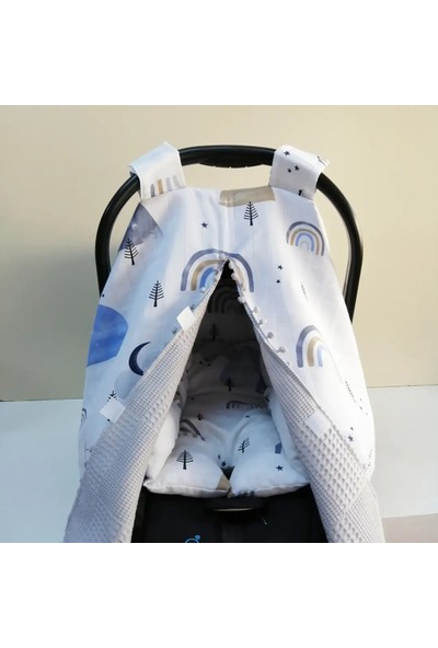 Baby Life Pikeli Muslin Kumaştan Puset Örtüsü ve Minderi Baby Life Pikeli Muslin Kumaştan Puset Örtüsü ve Minderi