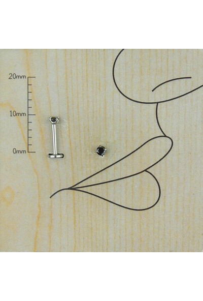 Takıdan Siyah Zirkon Tek Taş Çelik Dudak Kıkırdak Tragus Piercing 8mm Takıdan Siyah Zirkon Tek Taş Çelik Dudak Kıkırdak Tragus Piercing 8mm