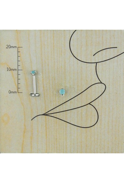 Takıdan Turkuaz Zirkon Tek Taş Çelik Dudak Kıkırdak Tragus Piercing 8mm Takıdan Turkuaz Zirkon Tek Taş Çelik Dudak Kıkırdak Tragus Piercing 8mm