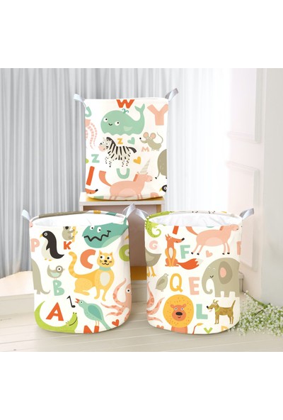 İnstababyrooms Çocuk Odası Dijital Baskılı Çok Amaçlı 3'lü Sepet Model 0004 İnstababyrooms Çocuk Odası Dijital Baskılı Çok Amaçlı 3'lü Sepet Model 0004