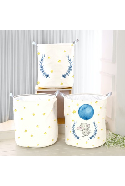 İnstababyrooms Çocuk Odası Dijital Baskılı Çok Amaçlı 3'lü Sepet Model 0007 İnstababyrooms Çocuk Odası Dijital Baskılı Çok Amaçlı 3'lü Sepet Model 0007