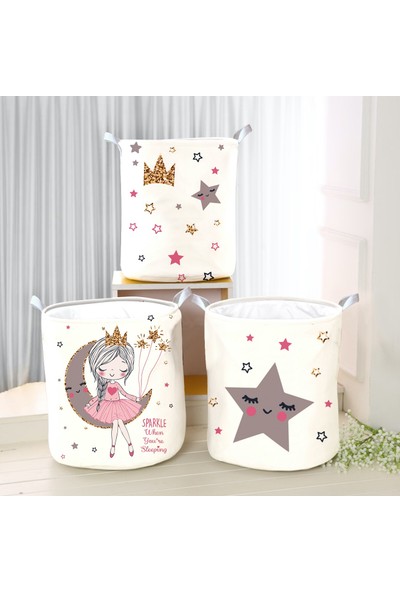 İnstababyrooms Çocuk Odası Dijital Baskılı Çok Amaçlı 3'lü Sepet Model 0010 İnstababyrooms Çocuk Odası Dijital Baskılı Çok Amaçlı 3'lü Sepet Model 0010