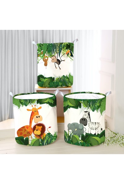 İnstababyrooms Çocuk Odası Dijital Baskılı Çok Amaçlı 3'lü Sepet Model 0011 İnstababyrooms Çocuk Odası Dijital Baskılı Çok Amaçlı 3'lü Sepet Model 0011