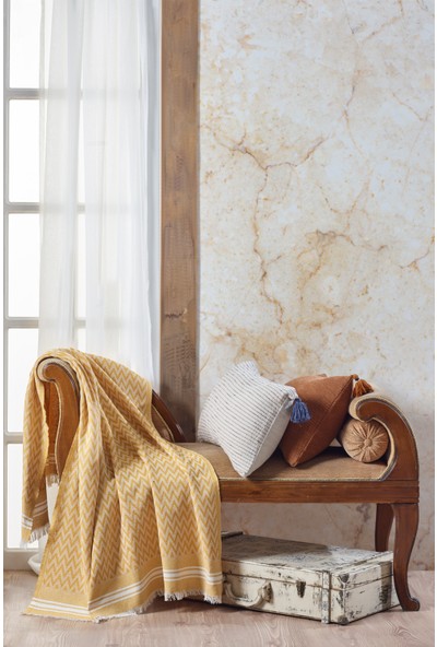 Fushia Trio Pamuklu Tv Battaniyesi | Diz Battaniyesi Hardal Fushia Trio Pamuklu Tv Battaniyesi | Diz Battaniyesi Hardal