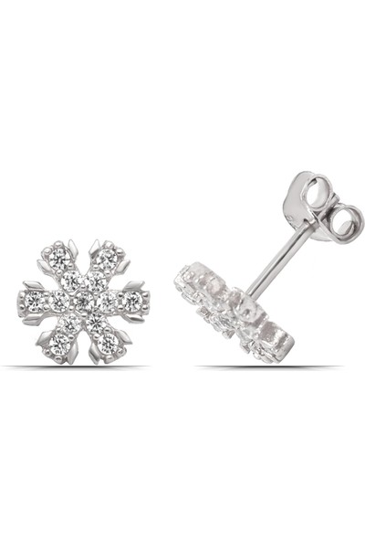 Parmas Design Kar Tanesi 925 Ayar Kadın Gümüş Küpe