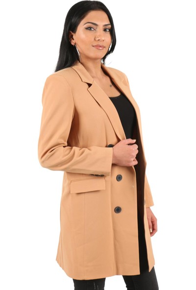 Lustrin Bayan Camel Blazer Ceket 3744