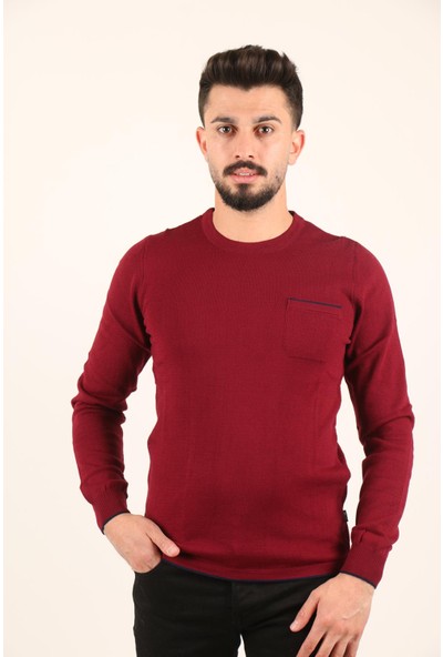 Tommy Life Fbı Erkek Bisiklet Yaka Cep Detaylı Triko Kazak 93082