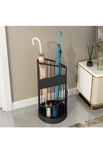 Püff Konsept Püff Simay Siyah Metal Şemsiyelik