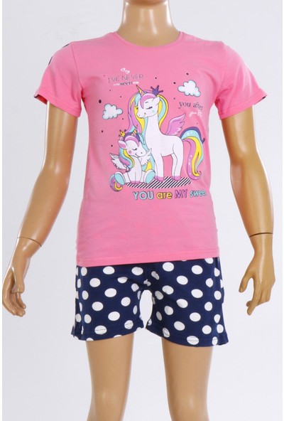 Nicoletta Pembe Kız Çocuk Şortlu Pijama Takımı