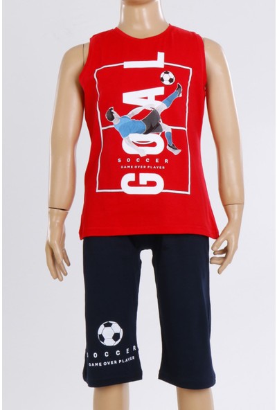 Nicoletta Kırmızı Çocuk Erkek Pijama Geniş Askı