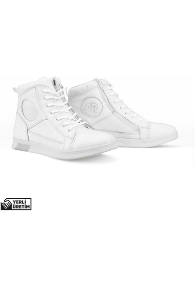 4riders Joker Motorcu Botu (Beyaz Beyaz)