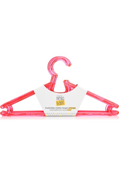 Hello Baby Kristal Şeffaf 6'lı Giysi Askısı