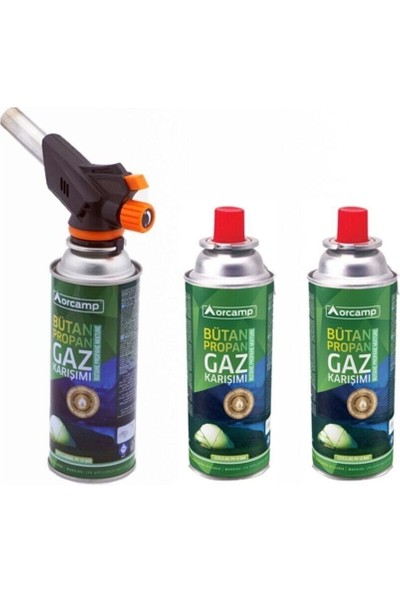 Orcamp Kamp Çakmaklı Pürmüz 3 Adet 227 gr Kartuş Tüp Set Orcamp Kamp Çakmaklı Pürmüz 3 Adet 227 gr Kartuş Tüp Set