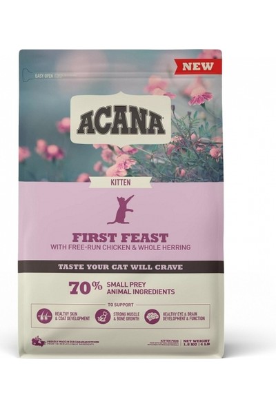 Acana First Feast Kitten Tahılsız Yavru Kedi Maması 1,8 kg Acana First Feast Kitten Tahılsız Yavru Kedi Maması 1,8 kg