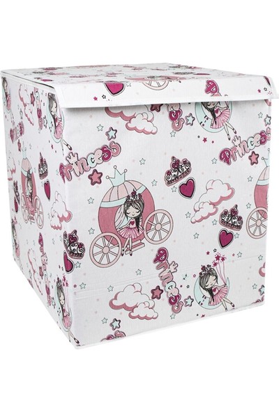 Ata Colleciton Baskılı Kapaklı Çocuk Oyuncak Kutusu