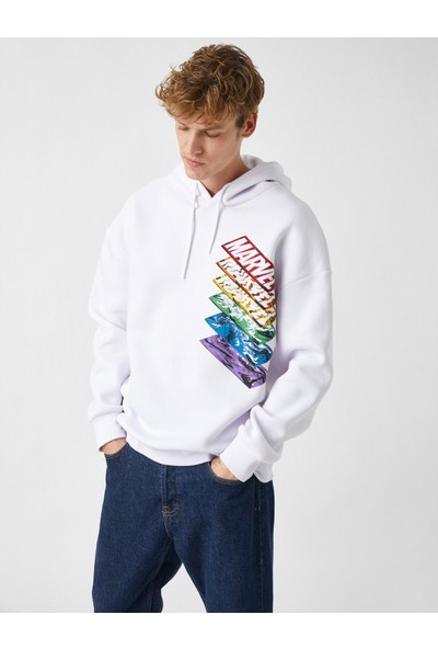 Koton Marvel Kapşonlu Sweatshirt Lisanslı Baskılı