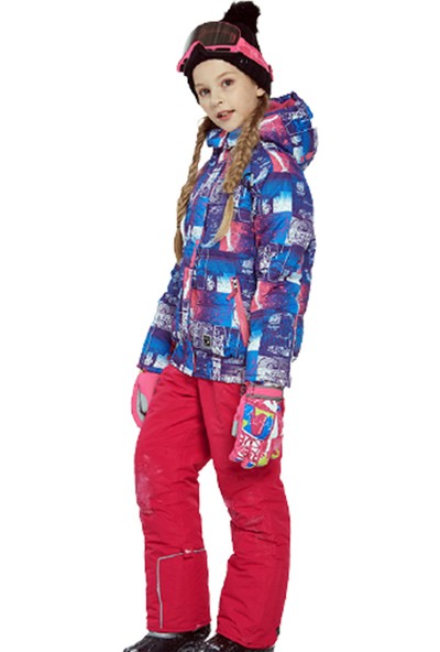 Iki Parçalı Kayak Takım Elbise Erkek ve Kız Ceketler Rüzgar Geçirmez ve Su Geçirmez Kalınlaştırılmış Iki Parçalı Kayak Takım Elbise Erkek ve Kız Ceketler Rüzgar Geçirmez ve Su Geçirmez Kalınlaştırılmış