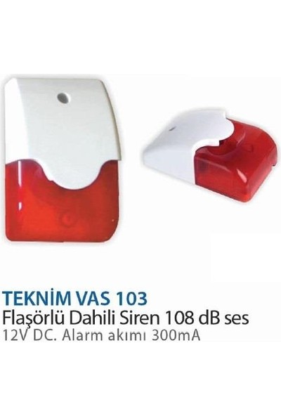 Teknim Vas 103 Flaşörlü Dahili Siren Teknim Vas 103 Flaşörlü Dahili Siren