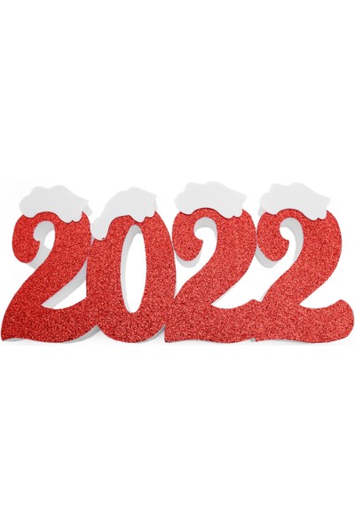 Masho Trend Kırmızı Karlı 2022 Strafor Süs - Simli 2022 Yazısı -Yılbaşı Süsü Masho Trend Kırmızı Karlı 2022 Strafor Süs - Simli 2022 Yazısı -Yılbaşı Süsü