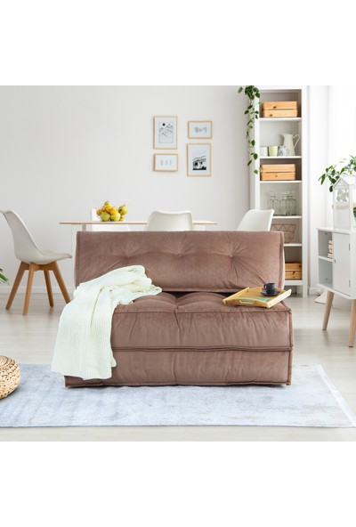 Homedius Mocca Çift Kişilik Katlanır Yatak Uzanma Koltuğu - Sütlü Kahve Homedius Mocca Çift Kişilik Katlanır Yatak Uzanma Koltuğu - Sütlü Kahve