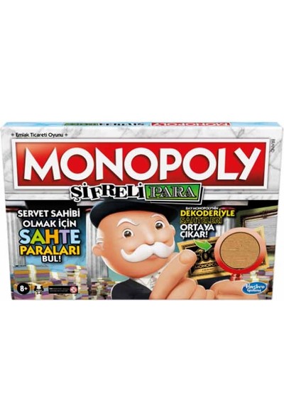 Hasbro Monopoly Şifreli Para F2674 Hasbro Monopoly Şifreli Para F2674