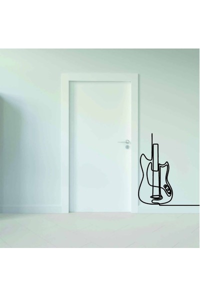 GK Evim Kapı Yanı Gitar Duvar Sticker