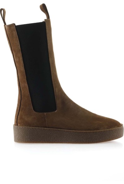 Bueno Taba Süet Kadın Düz Bot