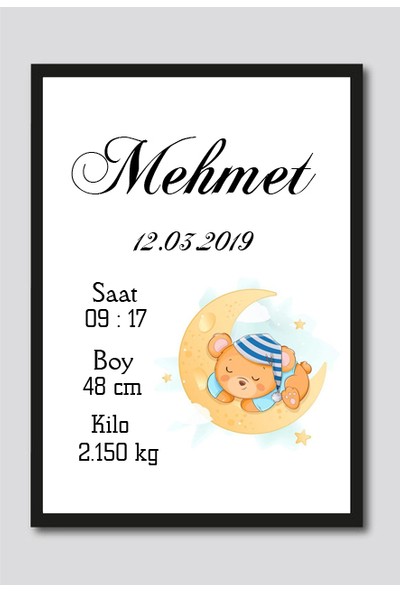 Lina 20 x 25 Cm Ahşap Bebek Doğum Panosu Lina 20 x 25 Cm Ahşap Bebek Doğum Panosu