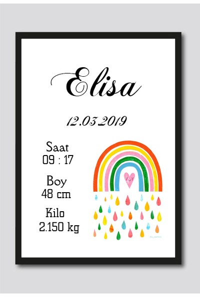 Lina 20 x 25 Cm Ahşap Bebek Doğum Panosu Lina 20 x 25 Cm Ahşap Bebek Doğum Panosu