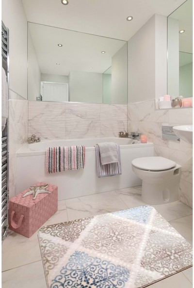 Pandora Halı Yumuşak Dokulu Akrilik Yıkanabilir Banyo Paspas Halısı (70X100) - Desen3 Pandora Halı Yumuşak Dokulu Akrilik Yıkanabilir Banyo Paspas Halısı (70X100) - Desen3