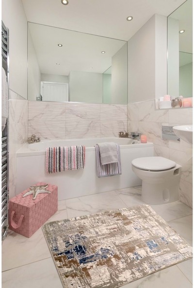 Pandora Halı Yumuşak Dokulu Akrilik Yıkanabilir Banyo Paspas Halısı (70X100) - Desen9 Pandora Halı Yumuşak Dokulu Akrilik Yıkanabilir Banyo Paspas Halısı (70X100) - Desen9