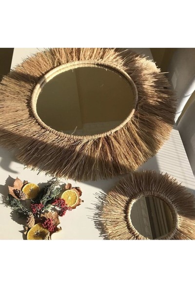 Houserich El Yapımı 2 Li Rafya Ayna