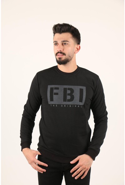 Fbı Erkek Bisiklet Yaka Sweat Tshirt 5468