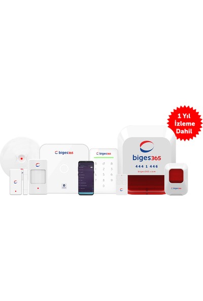 Biges BGS-365-BK-2G-W Iot Smart 2G Alarm Kit + BGS365 Wosr