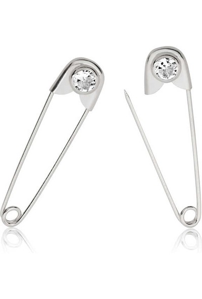 Silver Gümüş Taşlı Bebek Iğnesi