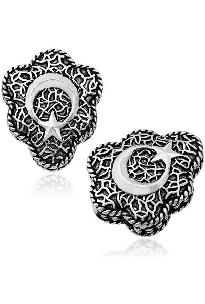 Silver Gümüş Işlemeli Ay Yıldız Tesbih Imamesi