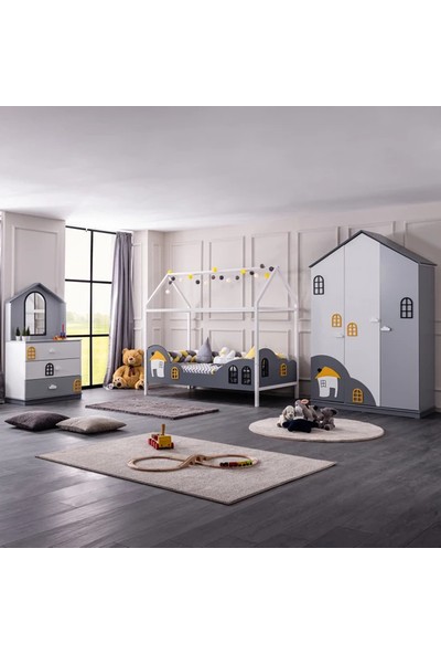 Setay Dolce Montessori Çocuk Odası Takımı, Karyola, Dolap, Şifonyer 3 Lü Takım