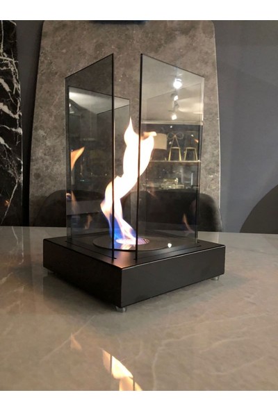 SS Concept Dekoratif Bioethanol Masaüstü Şömine Siyah